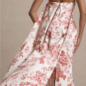 Club L London | Dresses | Pink Porcelain Print Bandeau Maxi Dress With ...